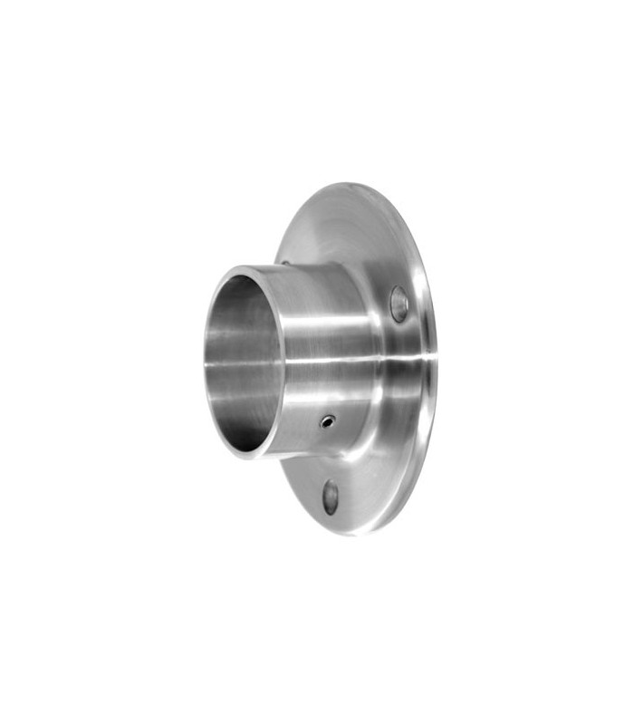 Embase à visser inox, diamètre 95 mm pour tube diamètre 42.4 mm.