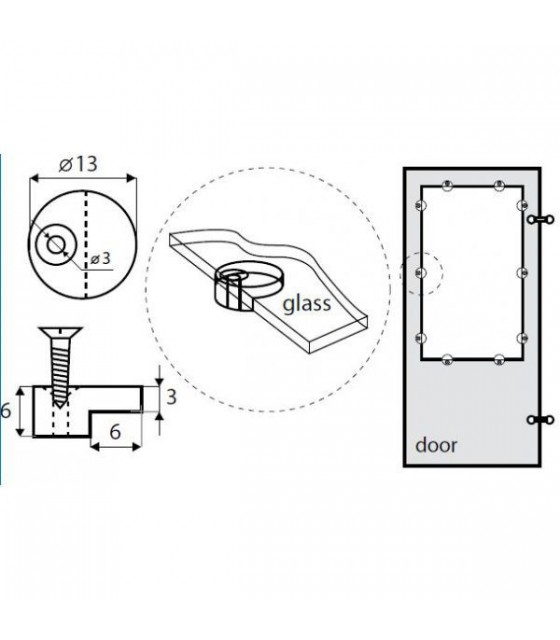 Accessoires fixation miroir