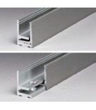 Profil aluminium avec parclose de 30 x 21 x 30 mm série Profix 2130...