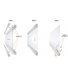 Profil aluminium avec parclose de 30 x 21 x 30 mm série Profix 2130...