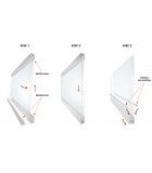 Profil aluminium avec parclose de 30 x 21 x 30 mm série Profix 2130...