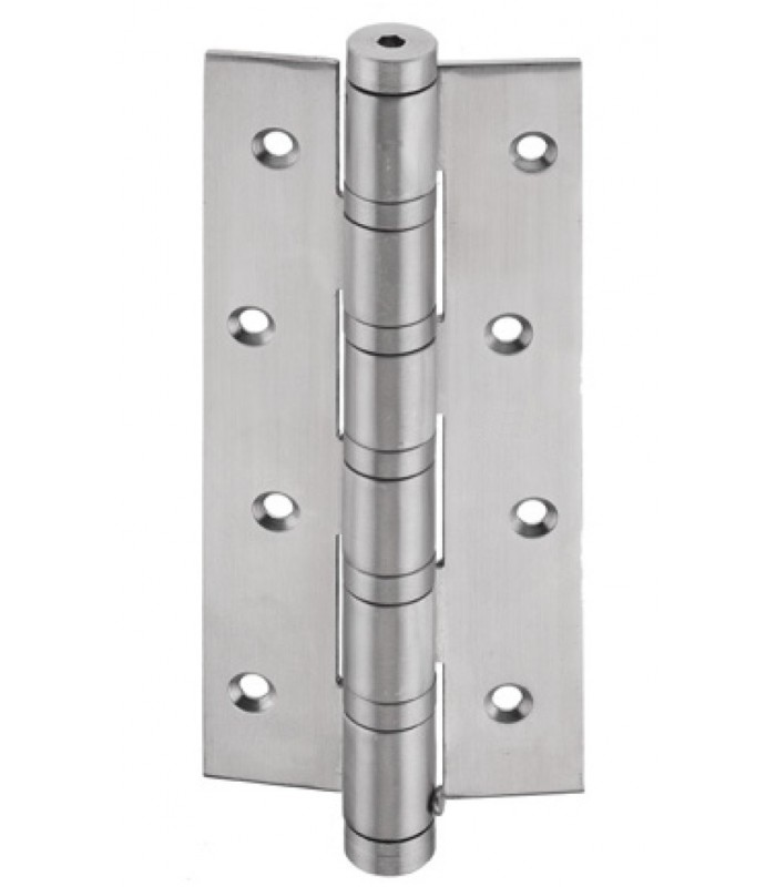 Charnière simple action en inox sur 5 roulements a billes 180 x 78 mm.