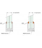 Profil aluminium avec parclose 40.1 x 30.5 x 40.1 mm série Super Pr...