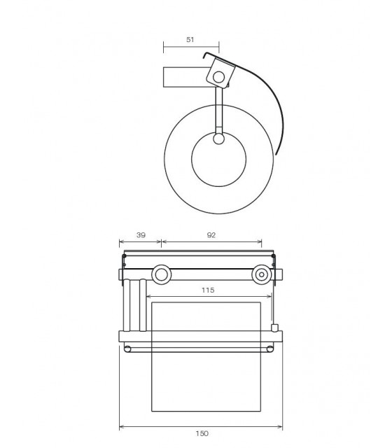 Porte-rouleau papier WC