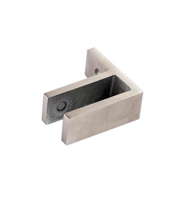Raidisseur mur verre à 90° pour garde-corps en verre - Raccord, ada...