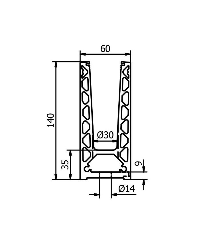 Profil TL-6020 aluminium 1.0 KN montage au sol - Profils aluminium ...