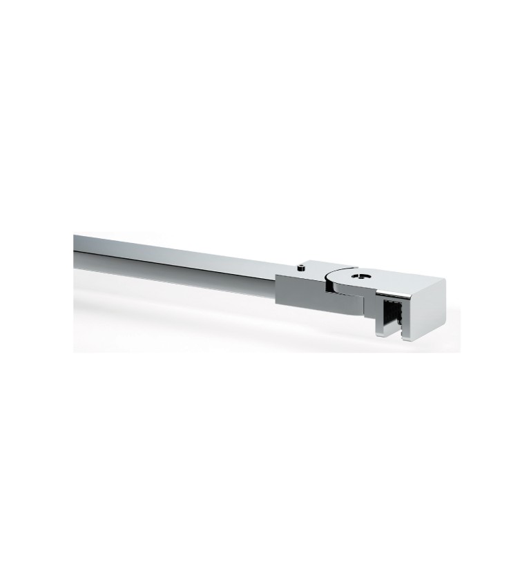 Raidisseur articulé tube rectangulaire chrome brillant - Barre de m...
