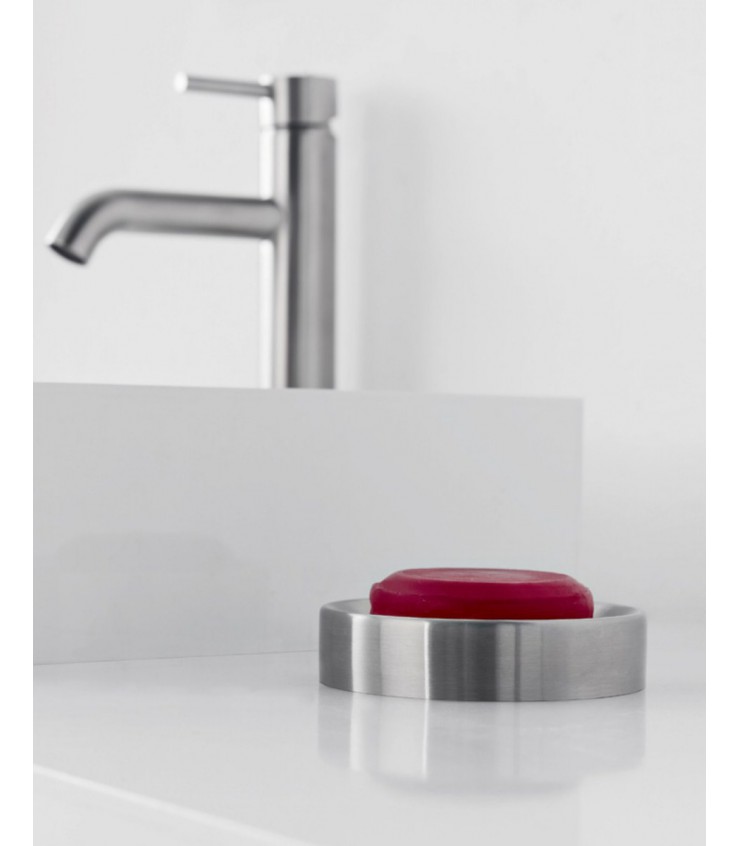 Porte savon rond en inox série Tonda - Porte savon a poser