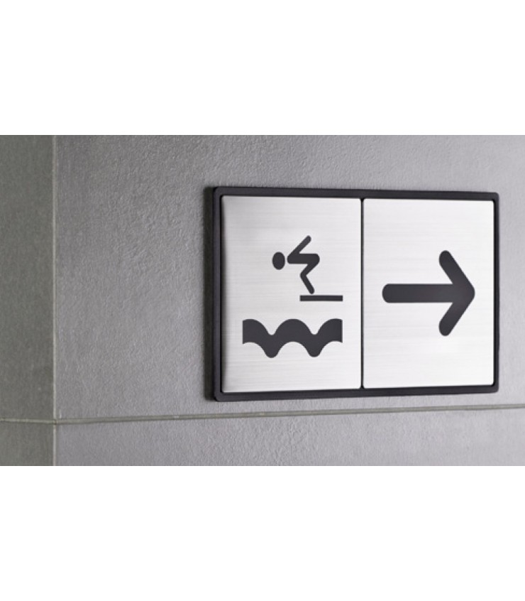 Pictogramme sur plaque inox avec support abs - Pictogramme - JNF